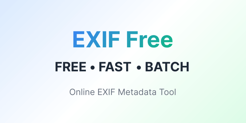 EXIF Free - View & Remove Image EXIF Metadata Online